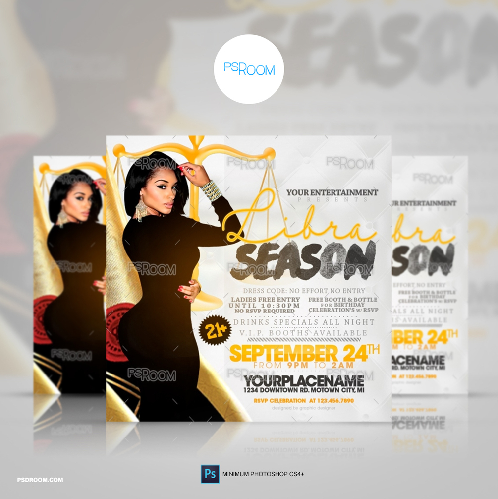 Libra Season Flyer Template