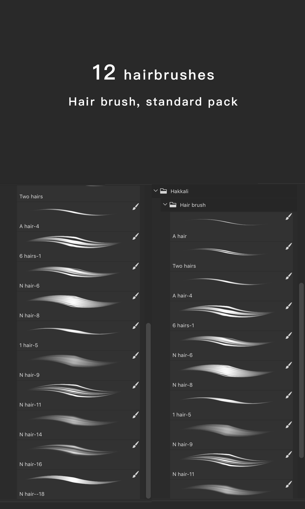 photoshop-procreate Hair Brush