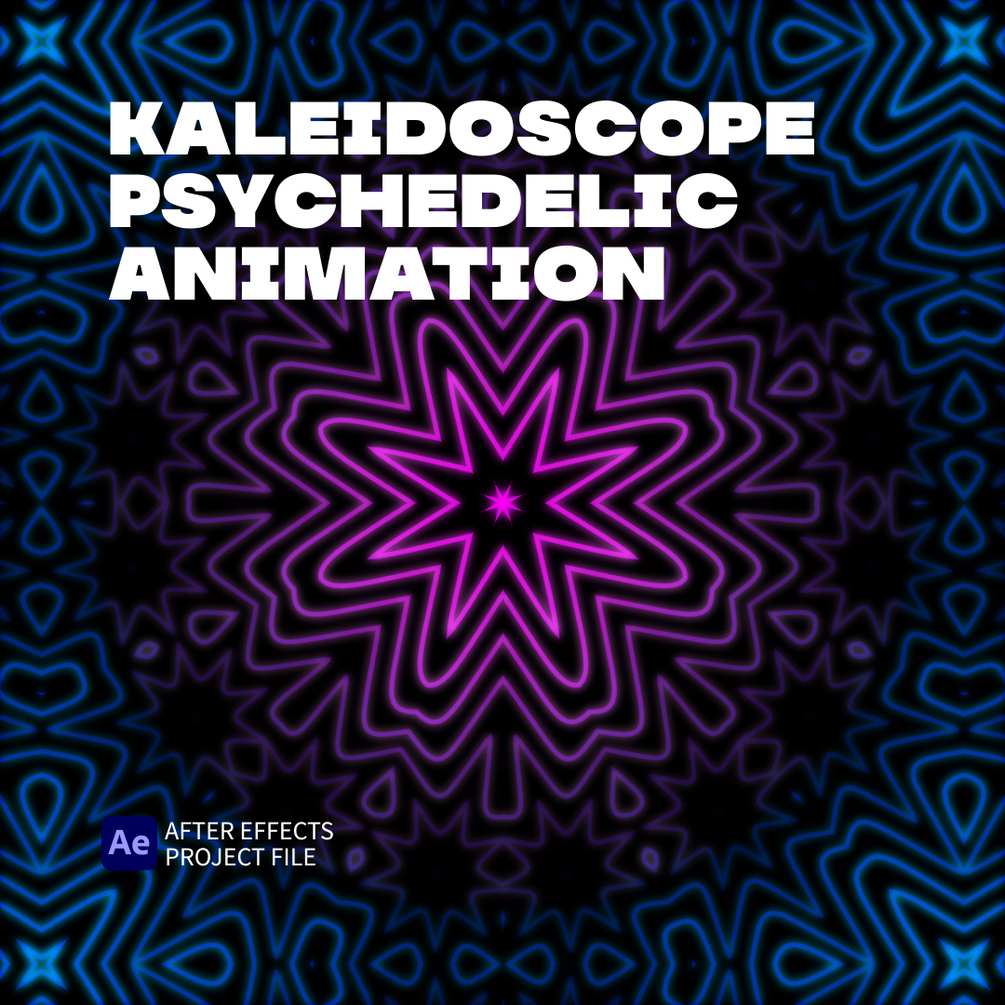 Kaleidoscope Psychedelic Animation. After Effects Project File