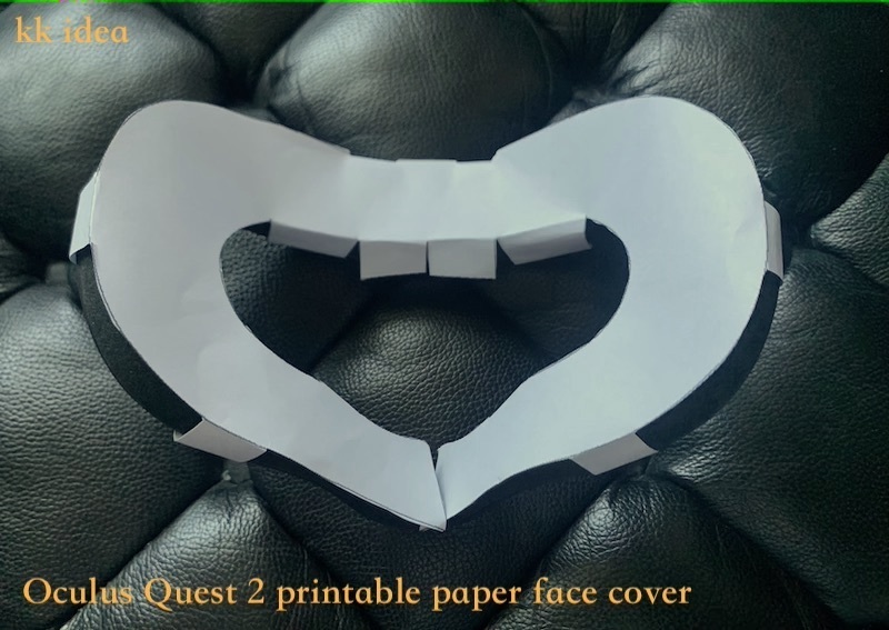 Oculus Quest 2 printable paper face cover