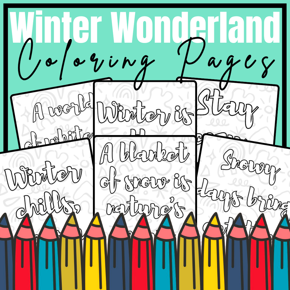 Cozy Quotes for a Winter Wonderland : Coloring Pages {Coloring Book}