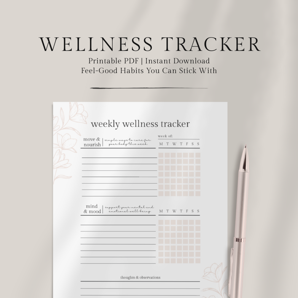 Weekly Wellness Tracker – Printable Sheet