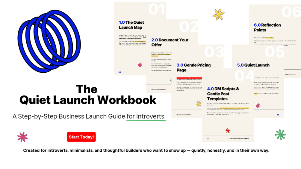 The Quiet Launch Workbook for INTROVERTS