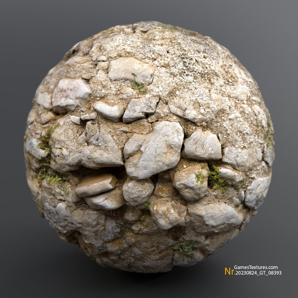 Limestone Wall 08393 – PBR Material GamesTextures.com