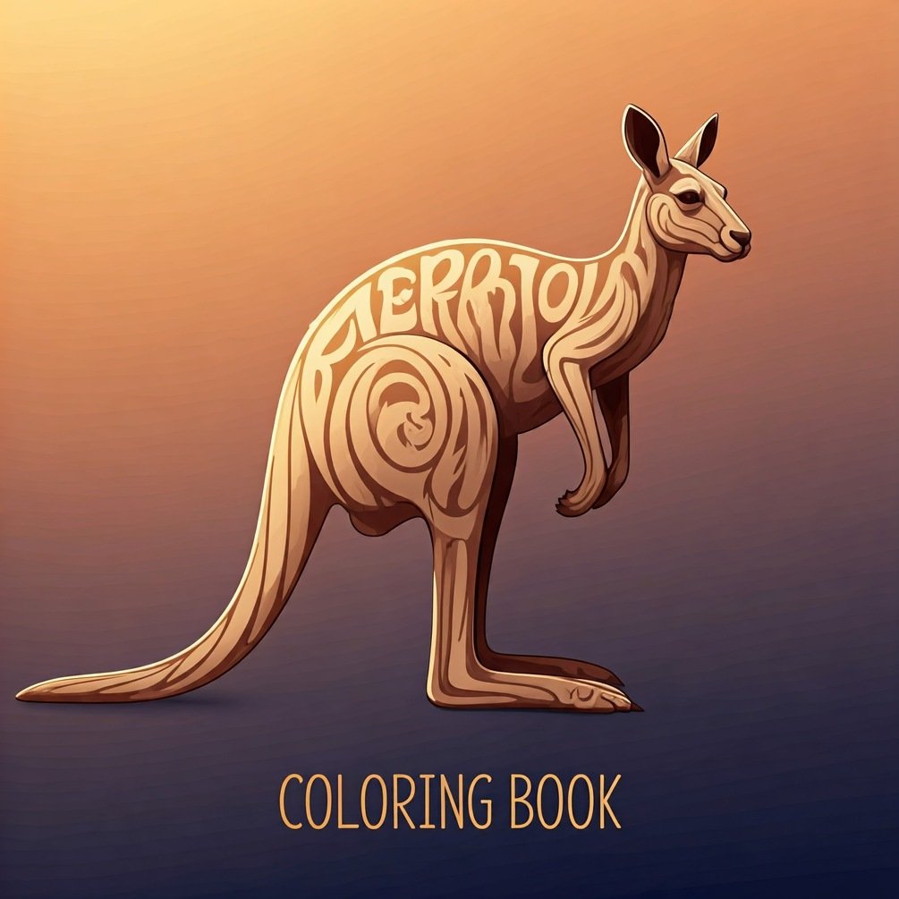 kangaroo Coloring book for kids