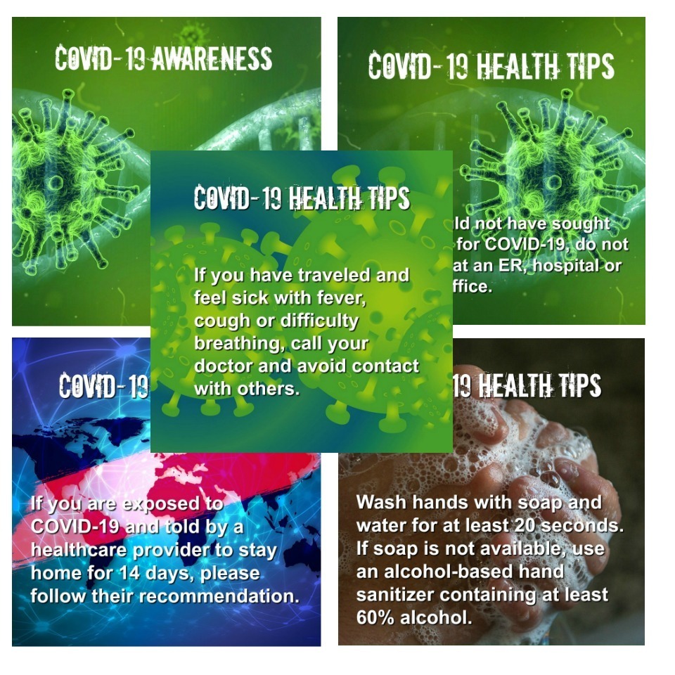 COVID-19 (Coronavirus) Social Media Graphics - Health Tips, Awareness ...