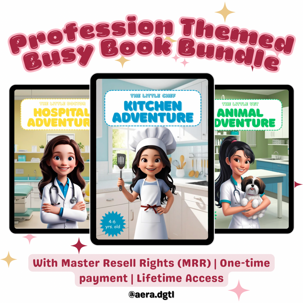 PROFESSION THEMED BUSY BOOKS BUNDLE | MRR | PRINTABLE | Aera Digital