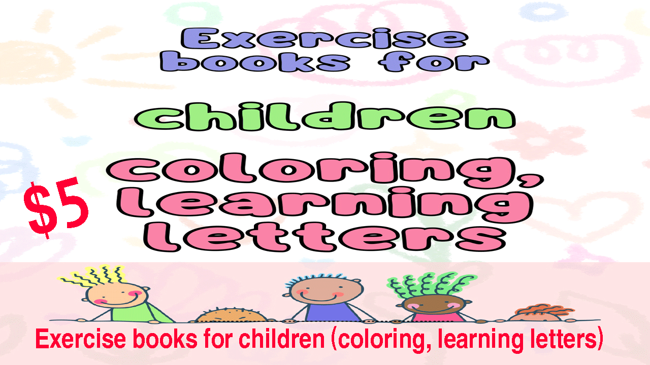 Letters exercise book for children
