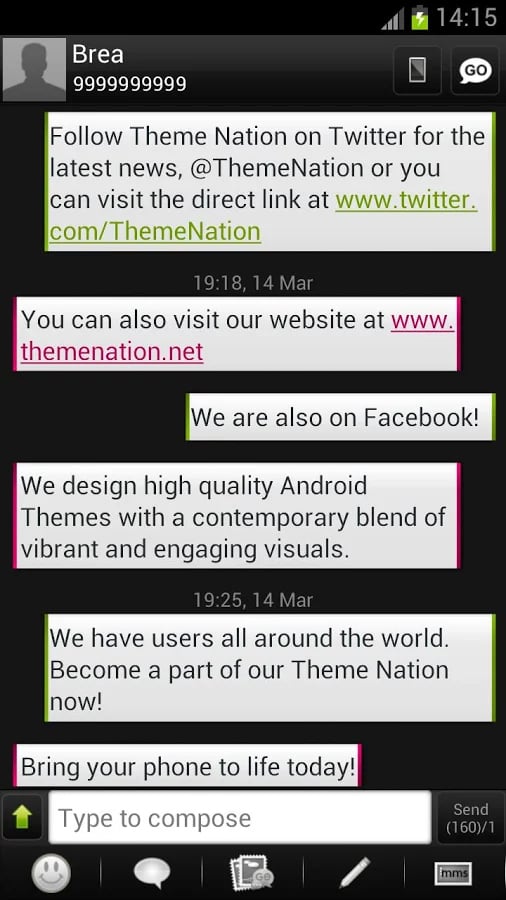 GO SMS Pro Theme Nation
