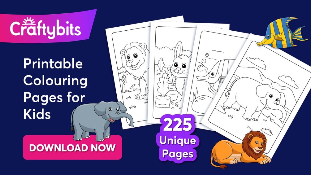 225 Printable Colouring Pages for Kids Ages 4-8