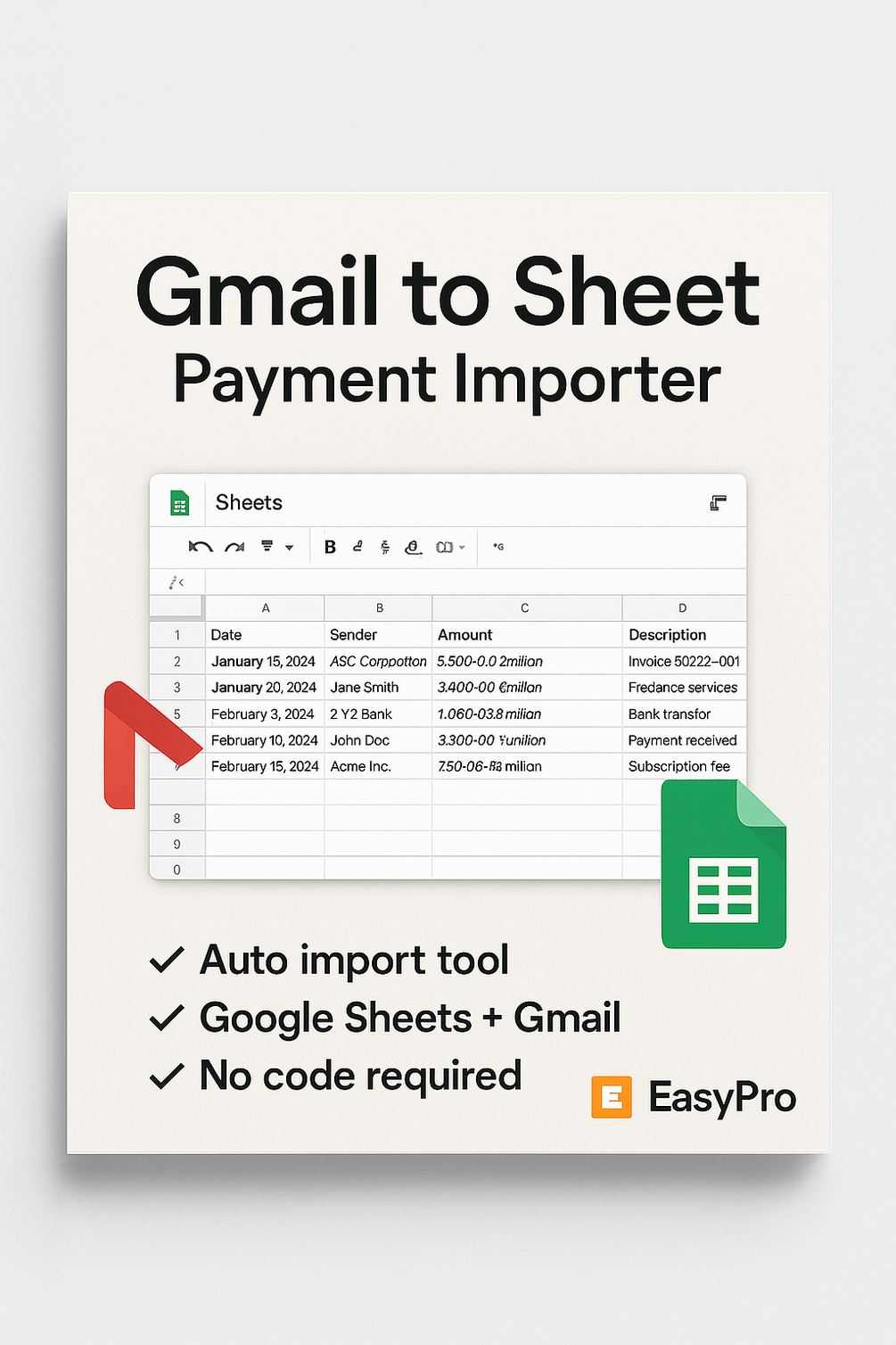 Gmail to Sheet: Payment Importer