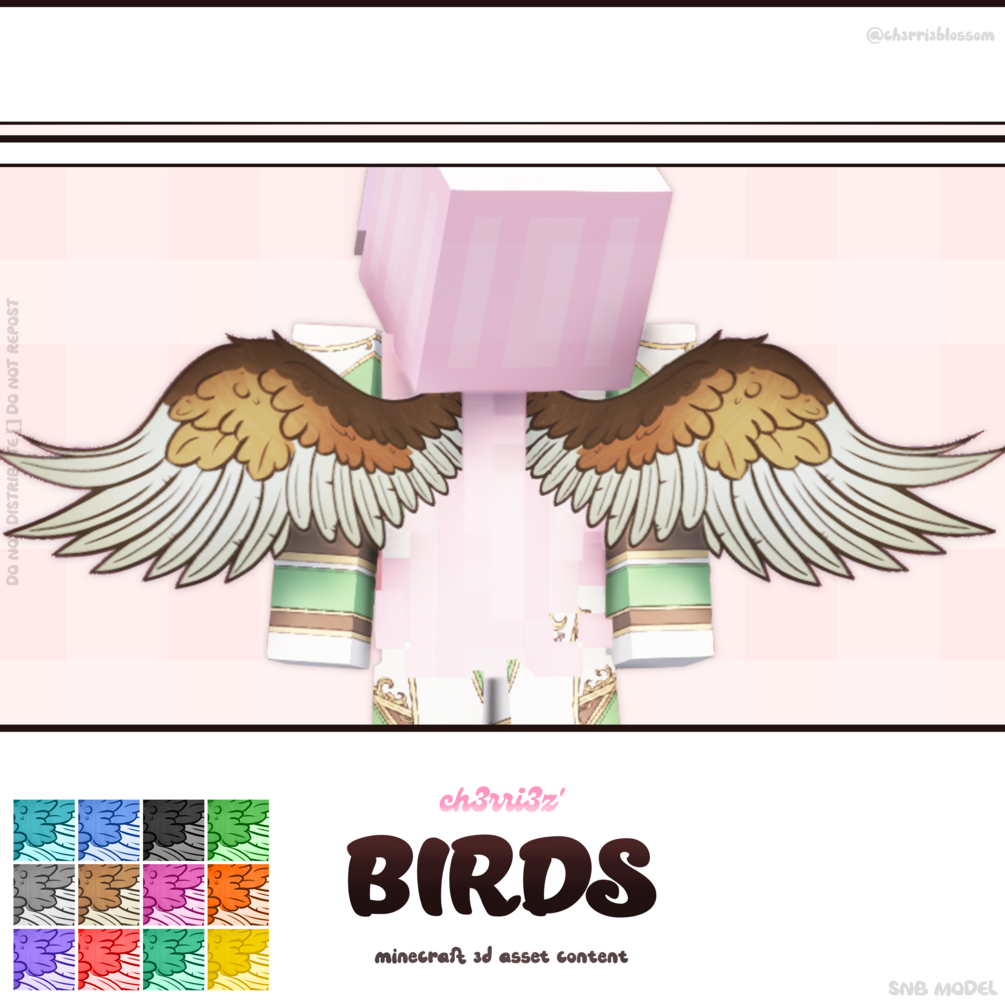 Birds - Minecraft 3D Asset