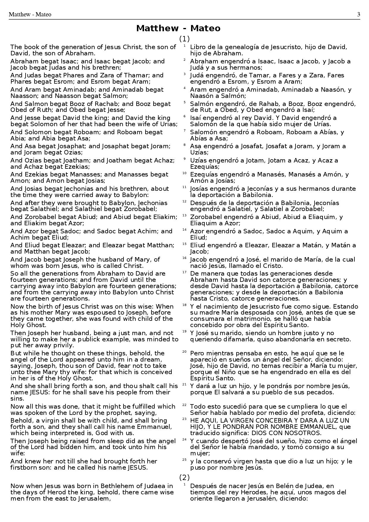 [PDF] New Testament: English - Latin American Spanish parallel text