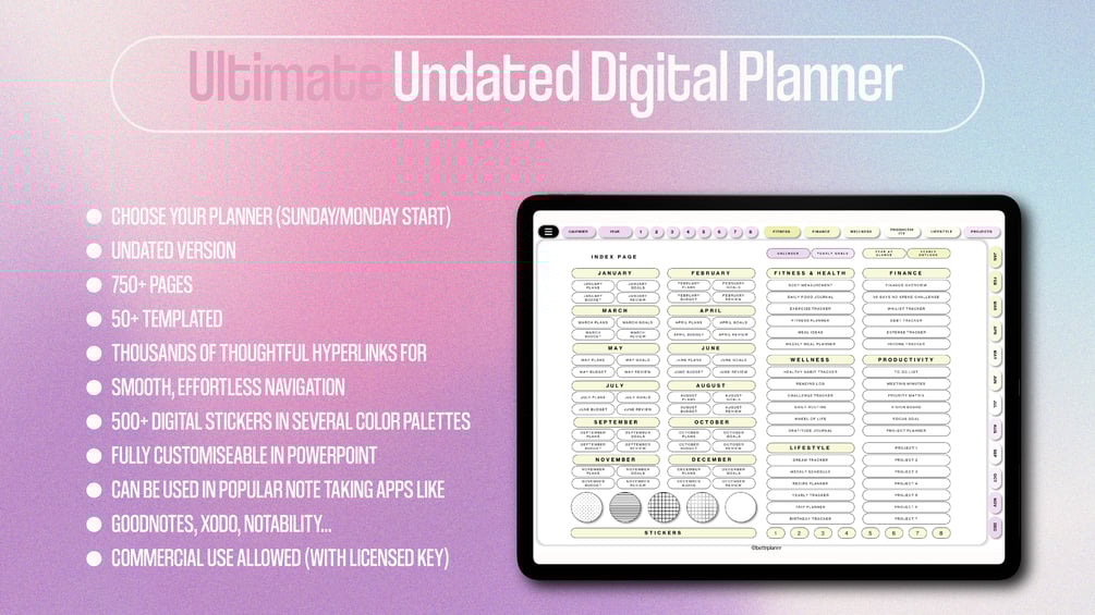 Ultimate Undated Digital Planner