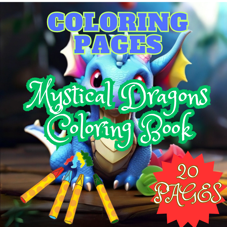 Mystical Dragons Coloring Book