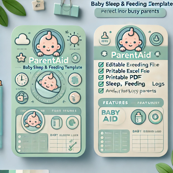 ParentAid: Baby Sleep Tracker, Feeding Log & Milestone Template