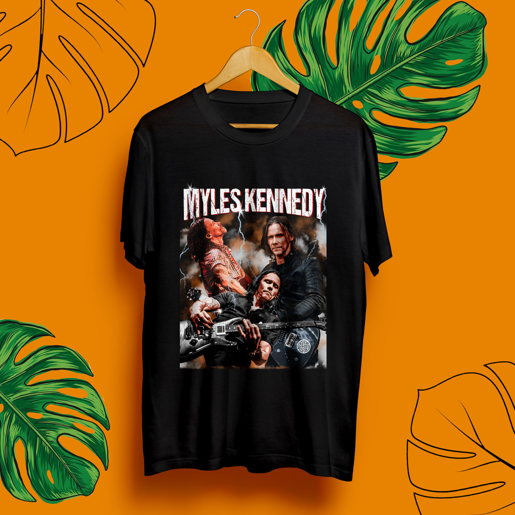 MYLES KENNEDY BOOTLEG TEE SHIRT. MYLES KENNEDY FAN TEE SHIRT. FRONT ...