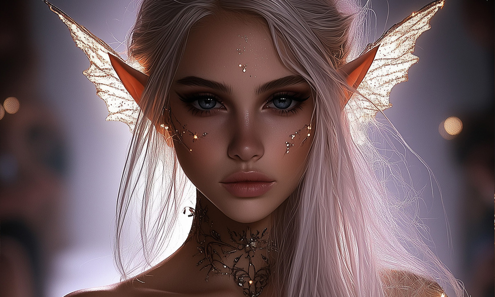 The Emerald Elf Queen – AI Art Set Commercial License