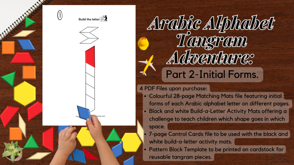 Arabic Alphabet Tangram Adventure: Part 2-Initial Forms.