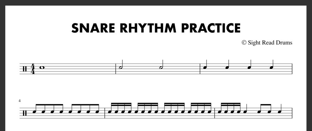 Snare Rhythm Practice