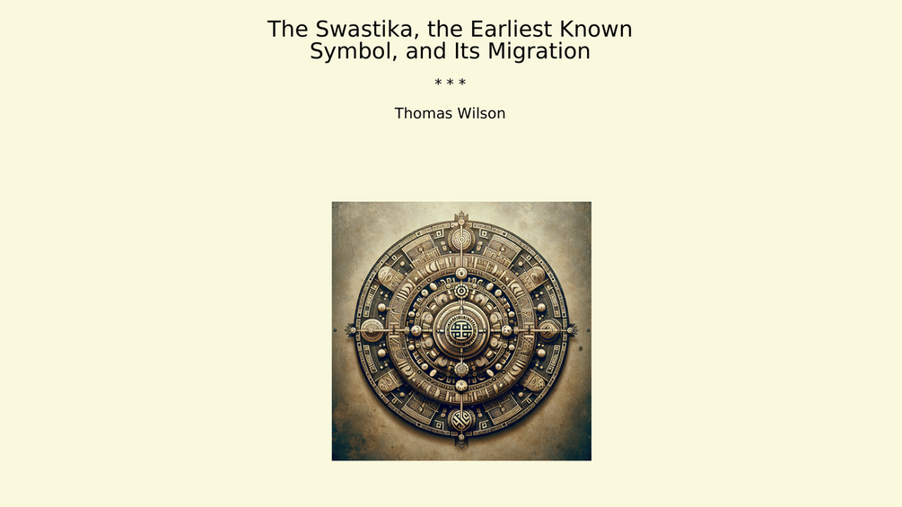 The Swastika, the Earliest Known Symbol, and Its Migration