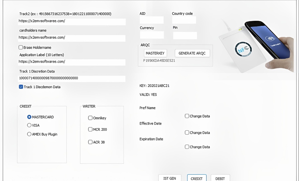 X2 Software Track Data Writing And Card Cloning