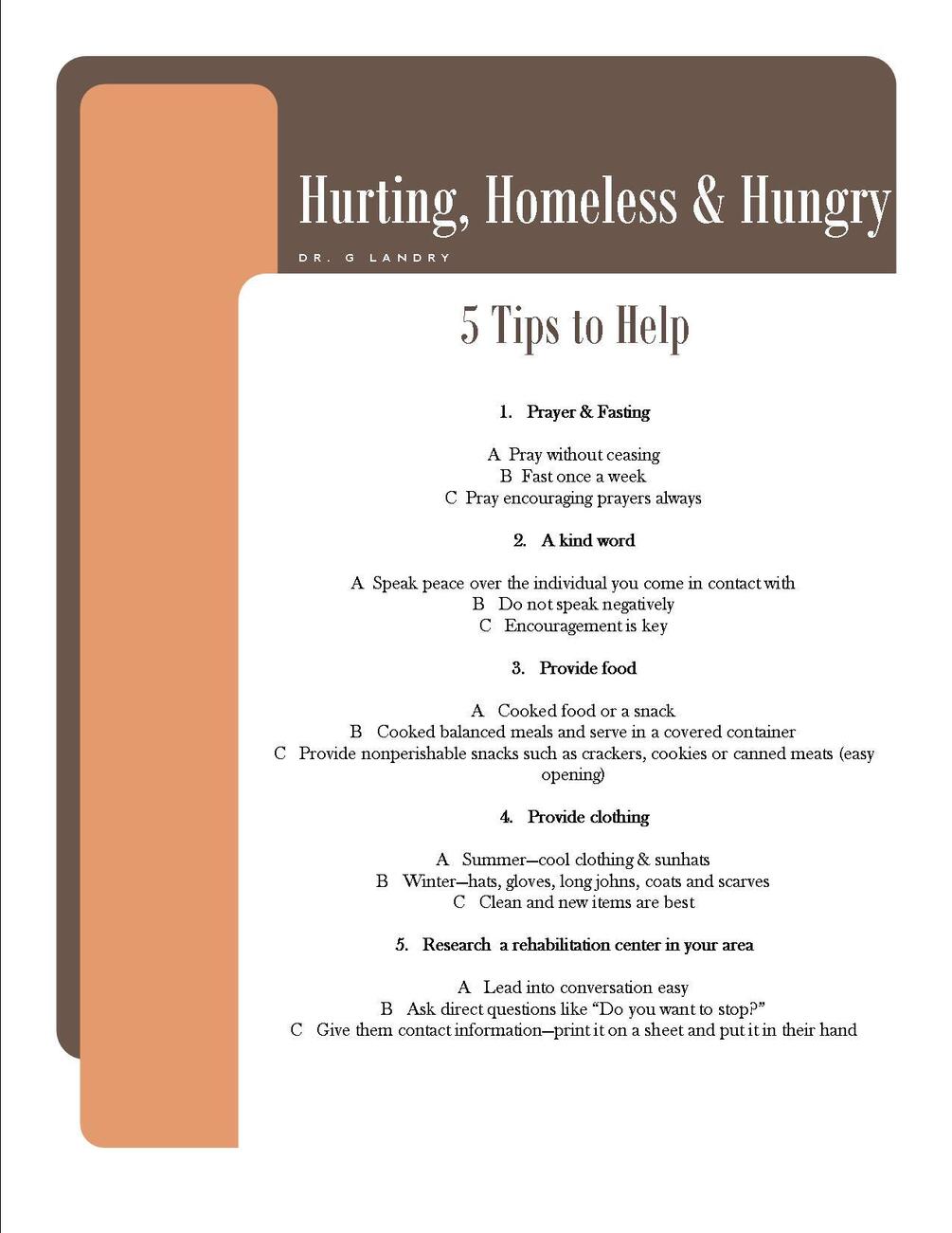 5 Tips to Help the Homeless