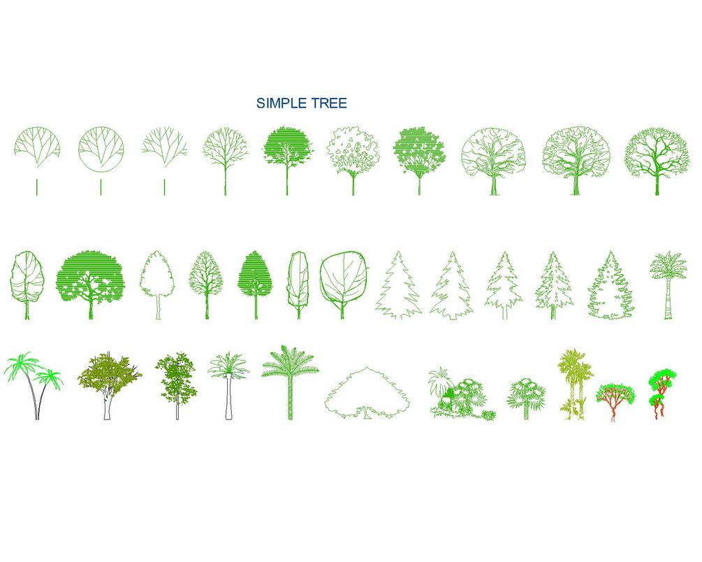 AutoCAD Tree Block for Landscape Design - Basic