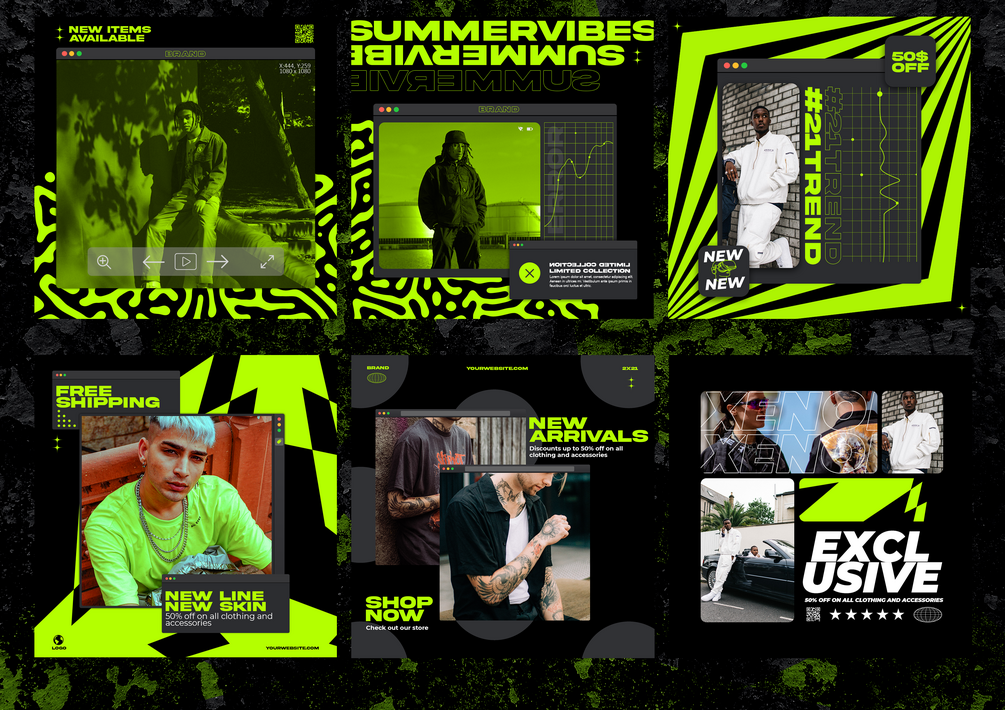 XNeON Instagram Post Kit