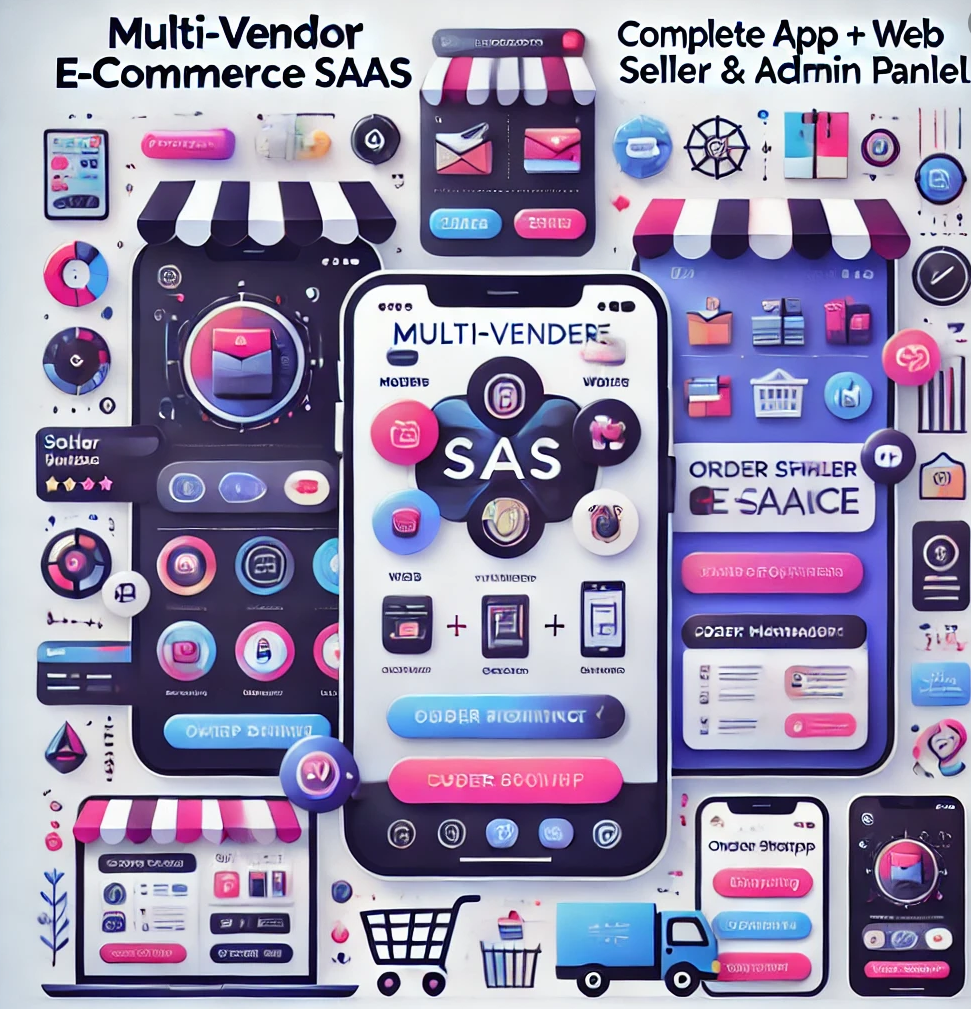 Multi-Vendor E-commerce - Complete ECommerce Mobile App,Web,Seller and Admin Panel SAAS.