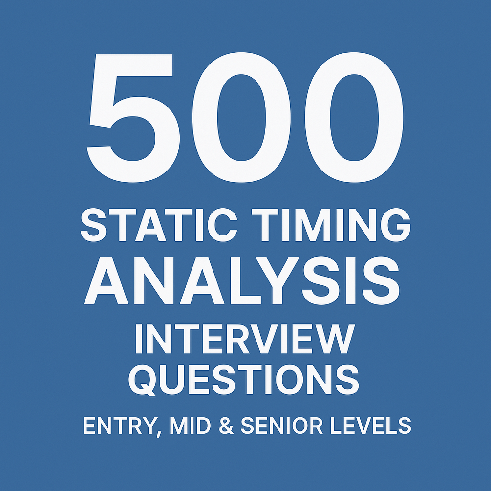 The Ultimate static timing analysis (STA) interview pack - 500 questions