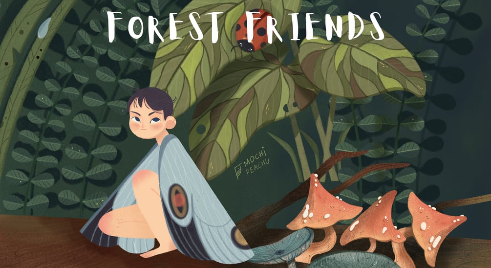 Forest Friends - Time lapse, PSD and Procreate file