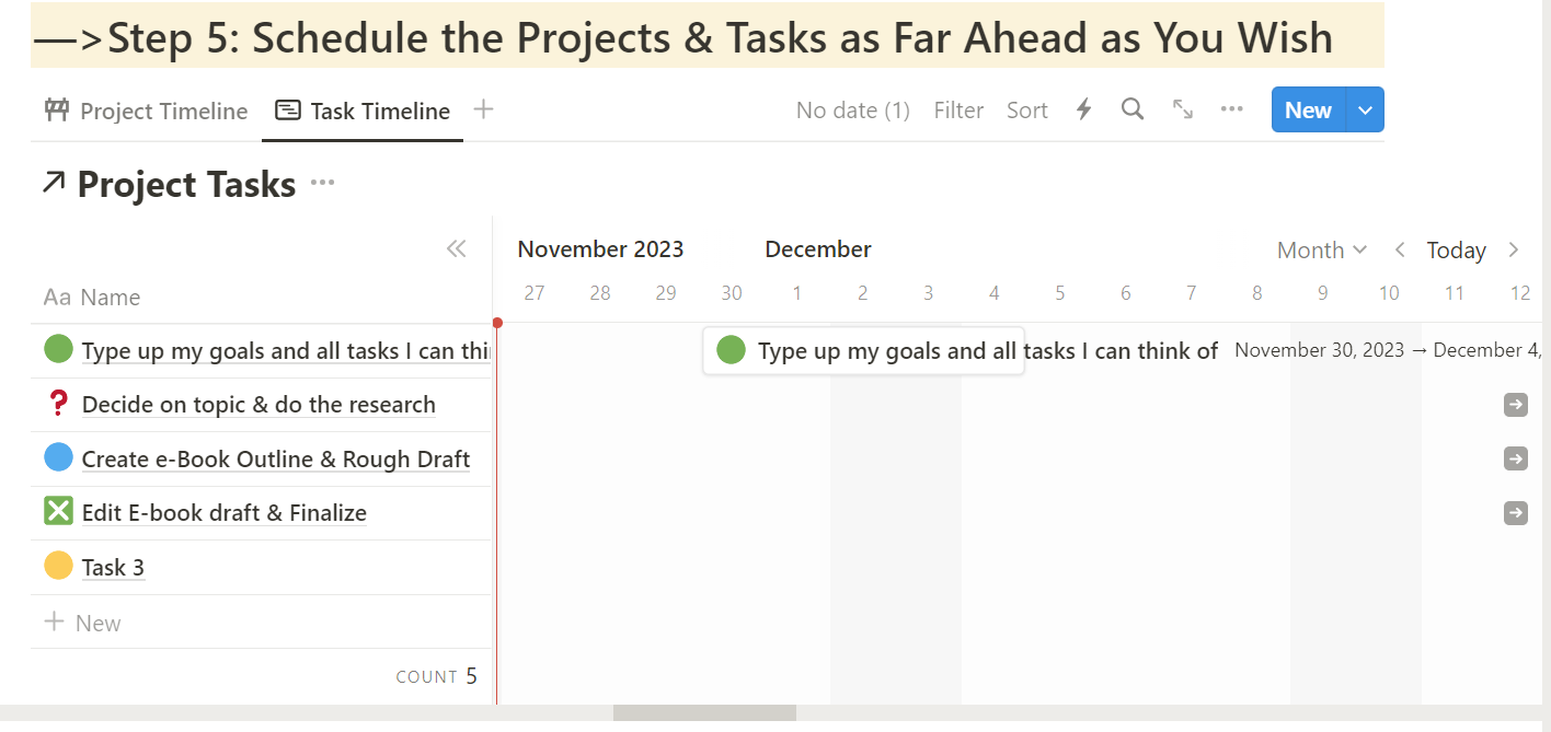 My Yearly Plan: Goals, Projects & Tasks Breakdown