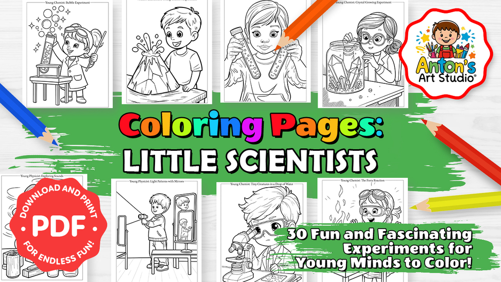Coloring Pages: Little Scientists | 30 Fun Pages for Young Explorers ...