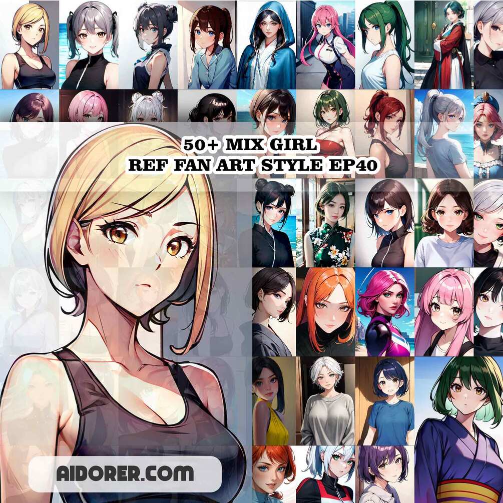 50+ MIX GIRL REF FAN ART STYLE EP40