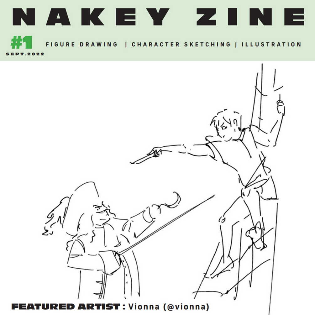 Nakey Zine Vol 1: Figure Drawing , Character Sketching , Illustration