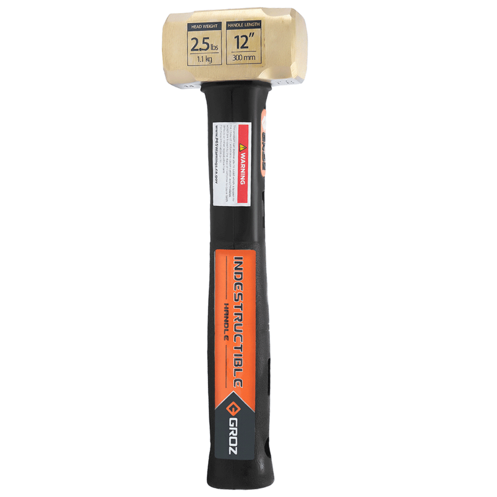 12" INDESTRUCTIBLE BRASS STRIKING HAMMER, 2.5 LB.
