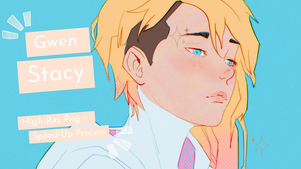 Gwen Stacy - High Resolution + Speed-Up painting Process