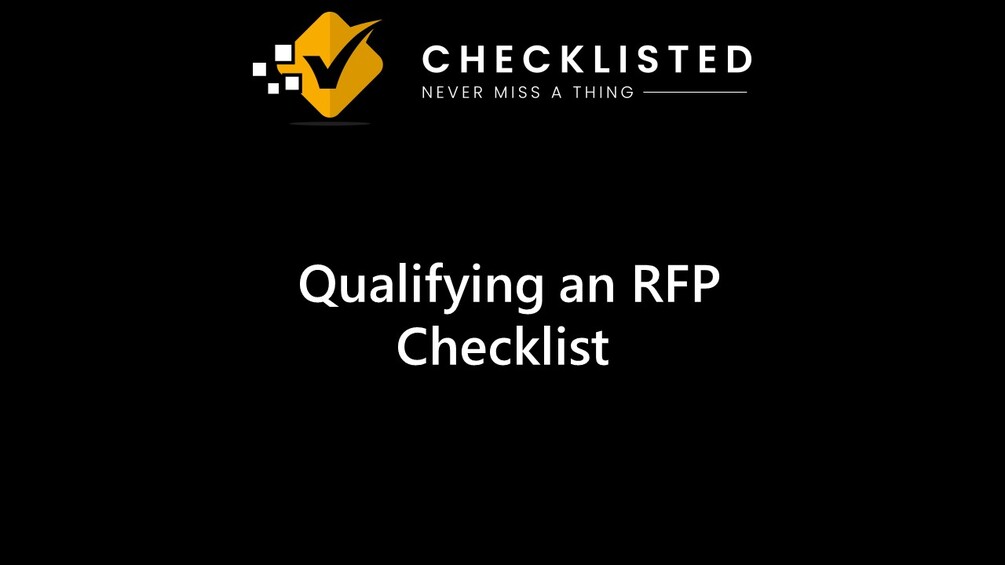 Qualifying an RFP Checklist