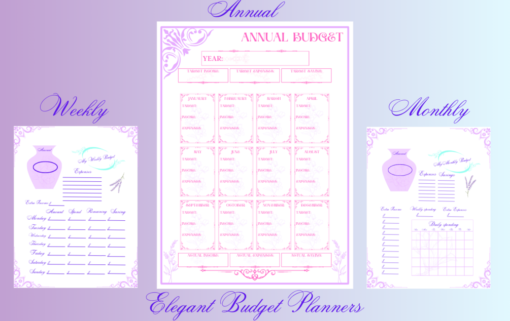 Elegant budget planner for women