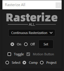 【After Effects Script】Rasterize All