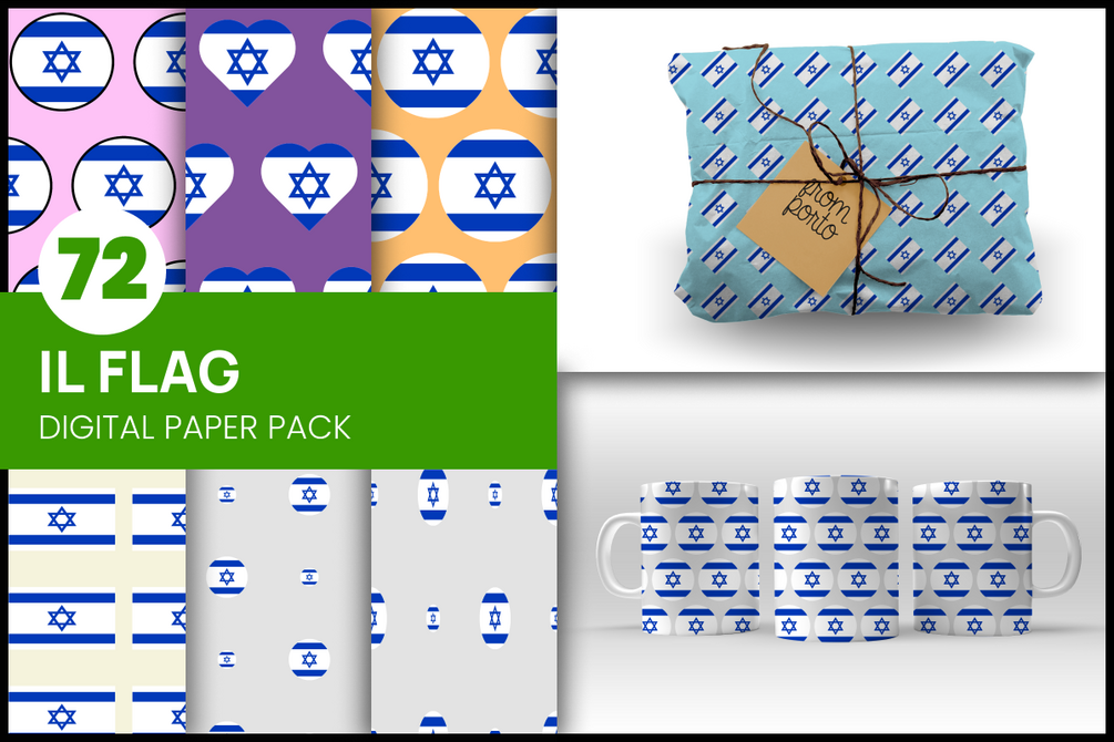 IL Flag Seamless Patterns