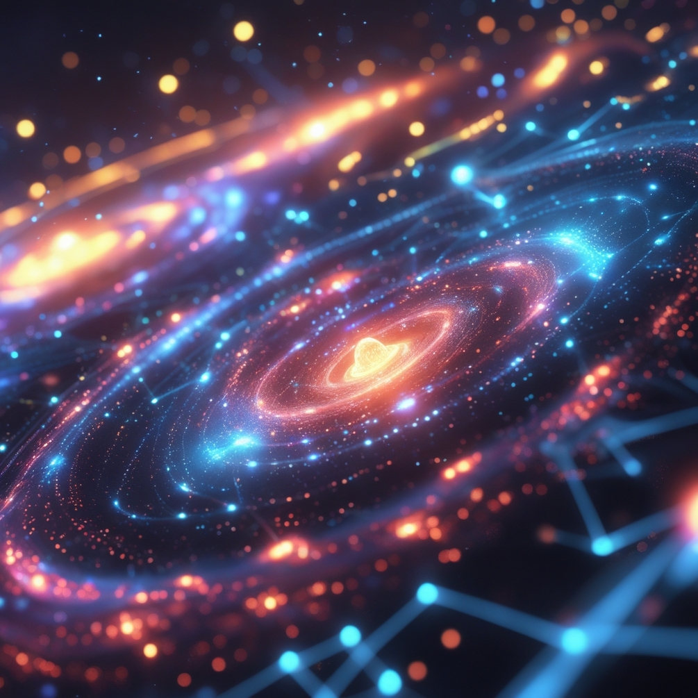 A digital galaxy in vibrant colors