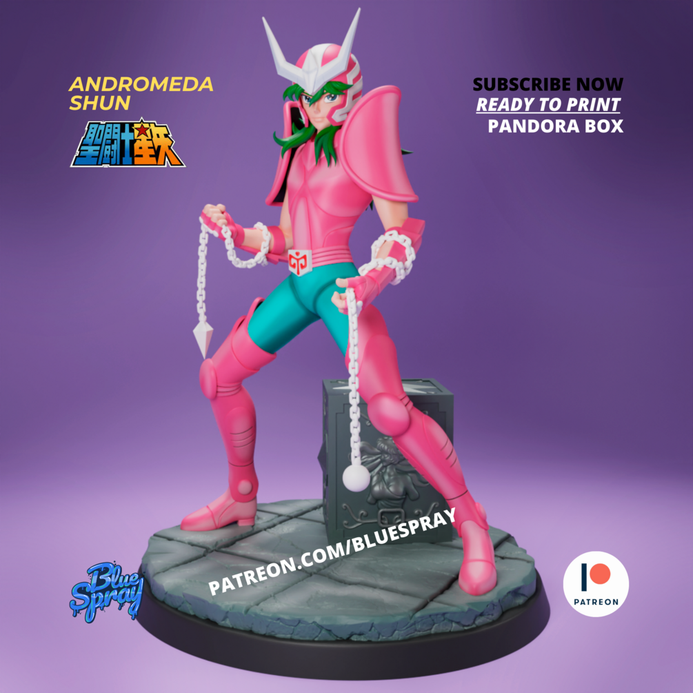 Andromeda Shun Sculpture (Saint Seiya) - BlueSpray3D Models