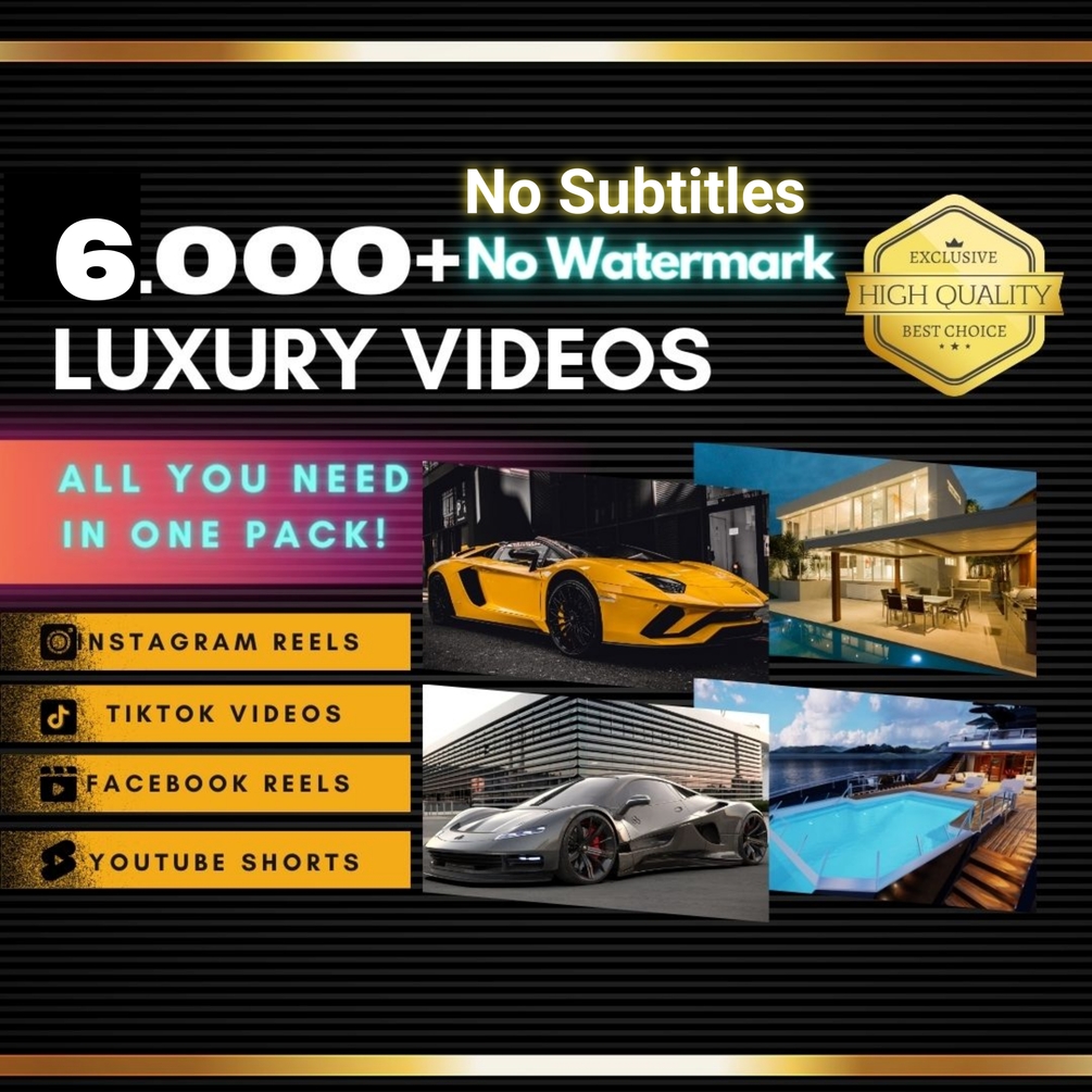 6000+ Luxury Lifestyle Videos Clip Folder