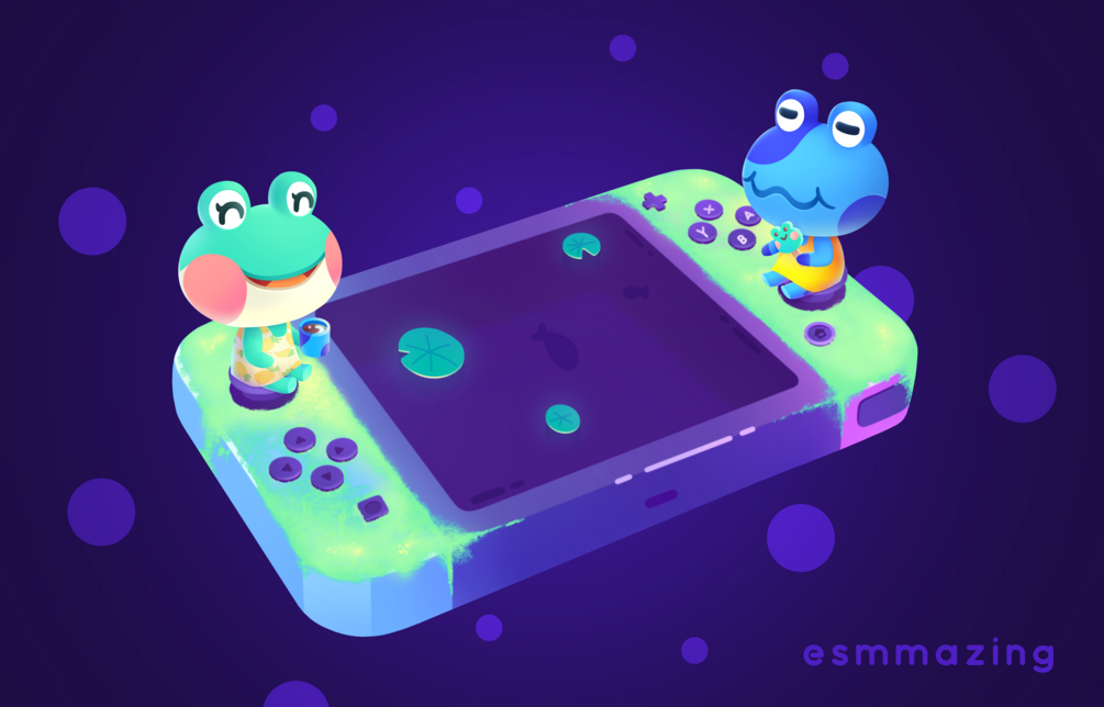 Animal Crossing Frogs Wallpaper