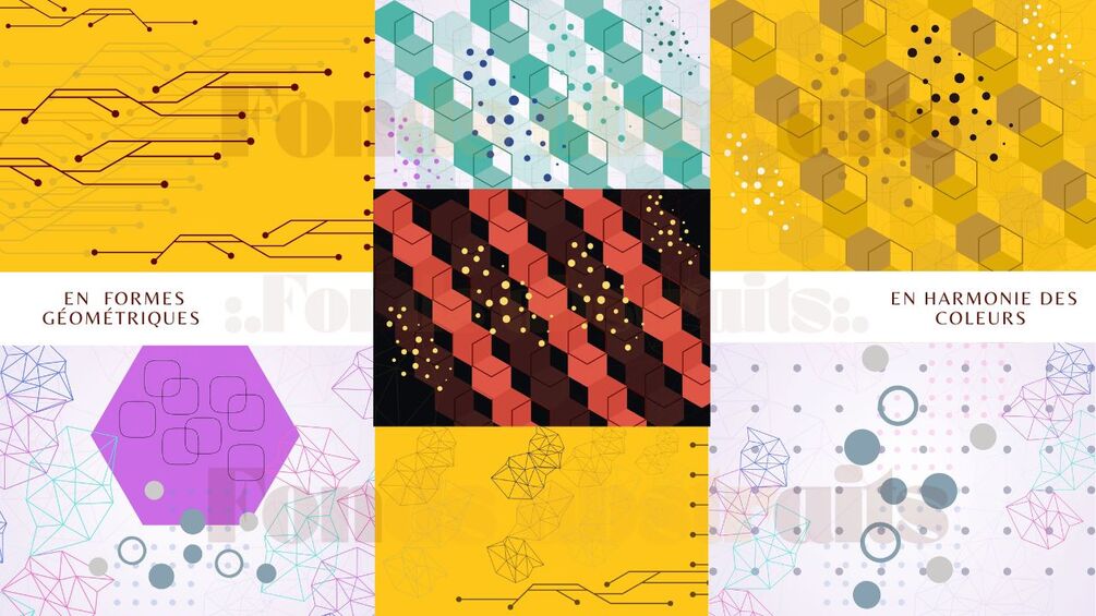 Pack des fonds Abstraits avec des formes Géométriques!