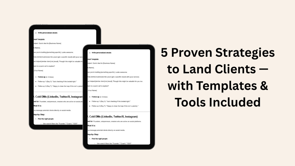 The Ultimate Outreach Strategy Kit to Land Clients — with Templates ...