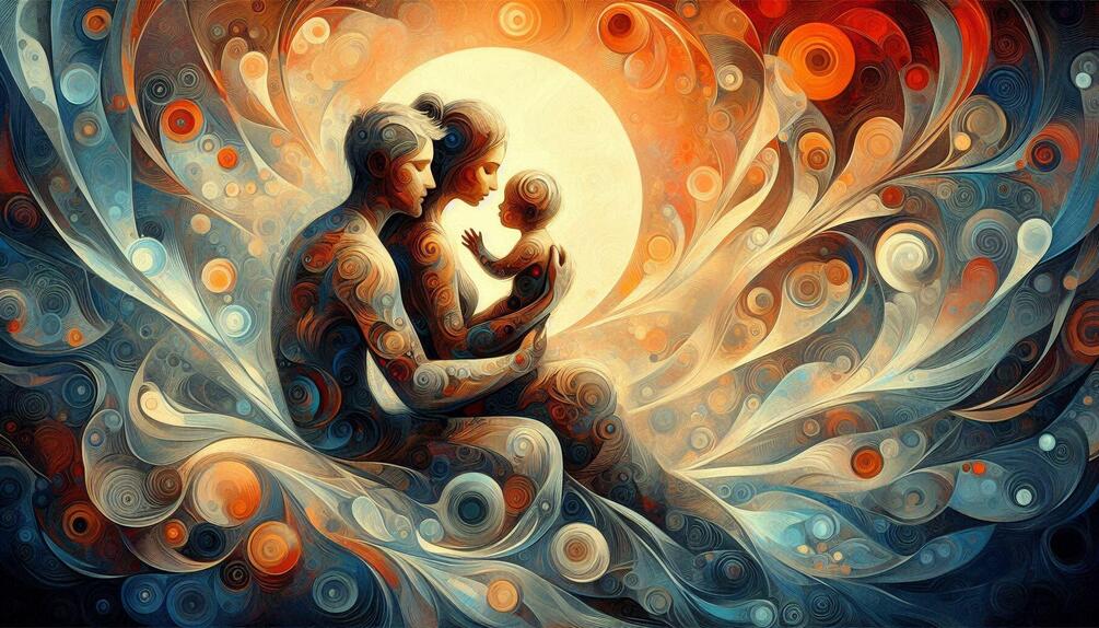 🎨 Embracing the Abstract Expressionism of Love between Parents and Child 💖