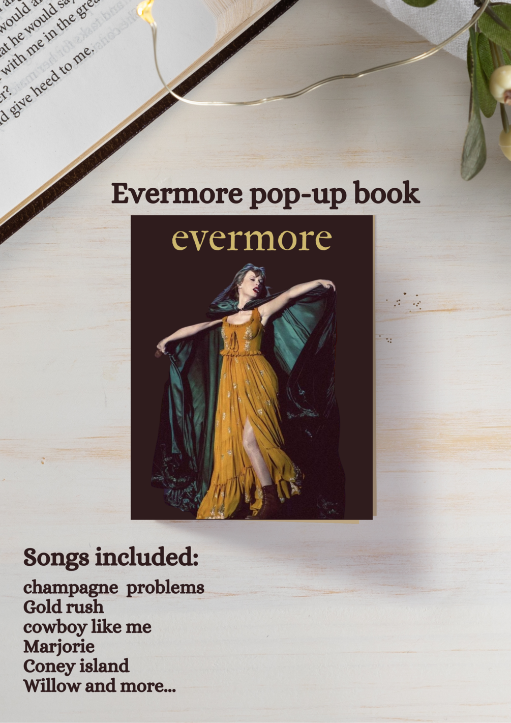 Evermore pop-up book template